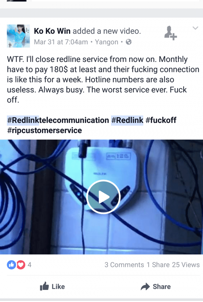 RedLink is dead, Hail to RedLink ! - Internet in Myanmar